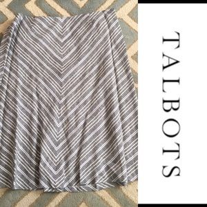 Talbots | Skirts | Talbots Linen Striped Aline Skirt 2wp | Poshmark